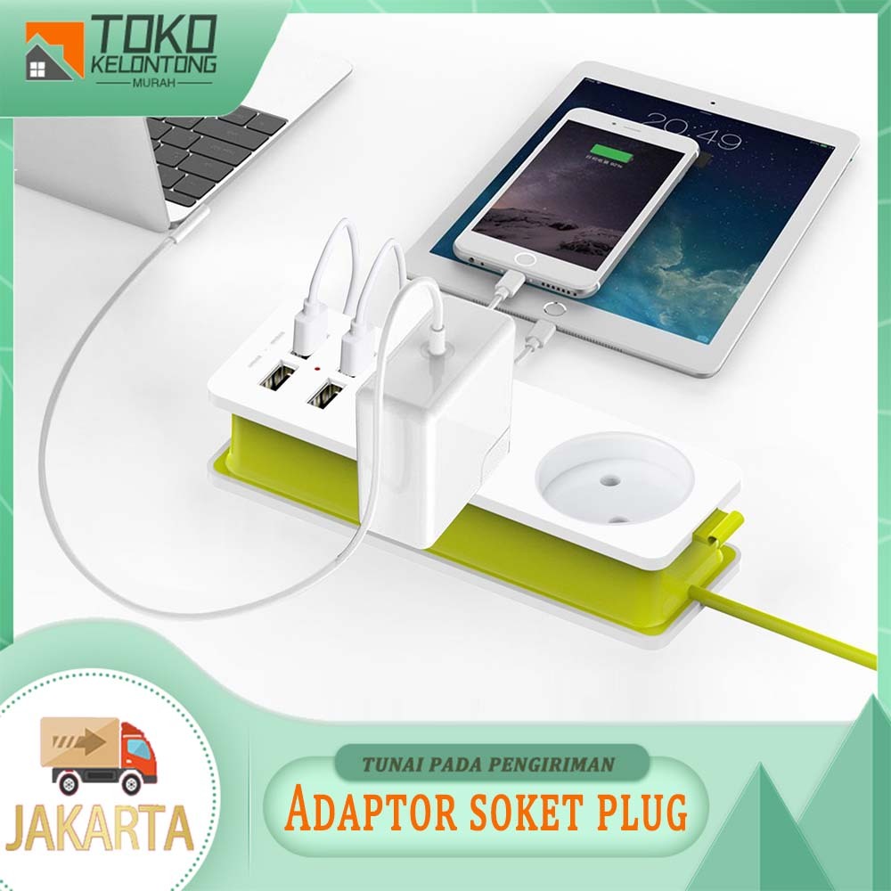 Jual Portable Stop Kontak Traveling Travel - 2/3 Colokan Lubang Socket ...
