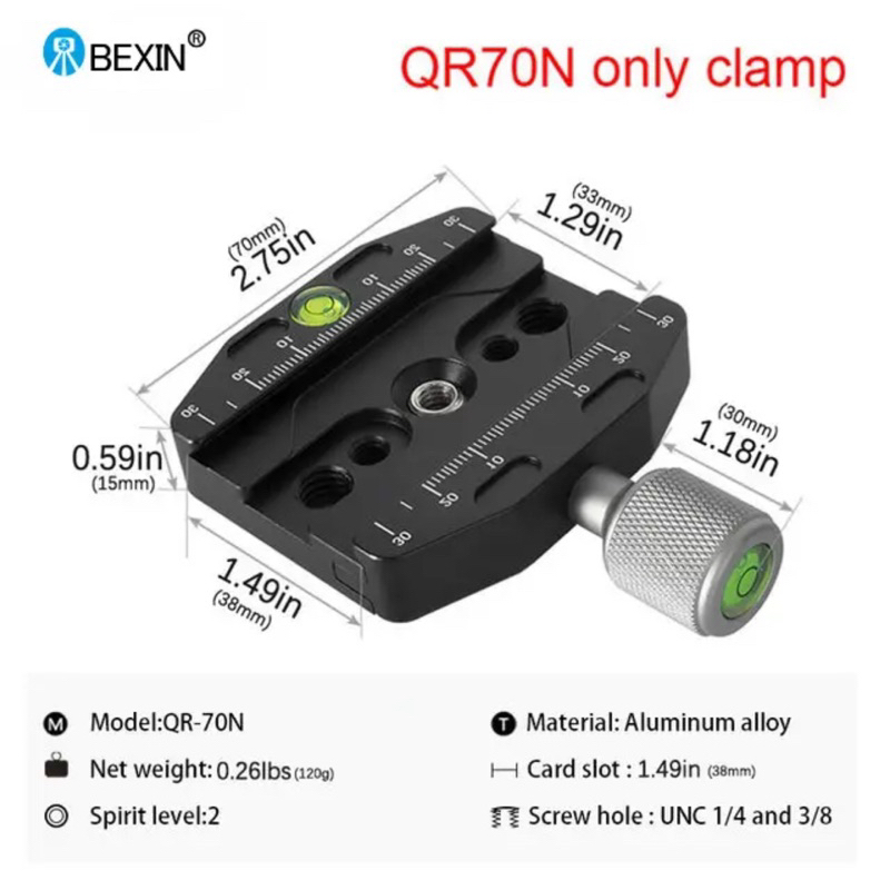 Jual BEXIN QR-70N Mount Quick Release Clamp Plat Kamera Plate Bracket ...