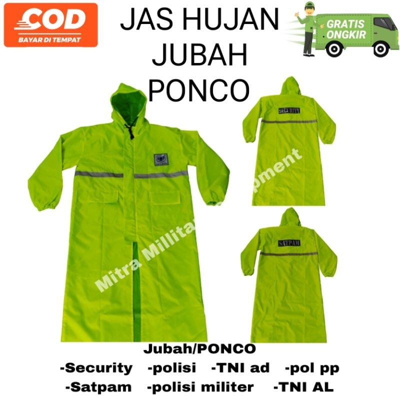 Jual Jas Hujan Security jubah mantel polisi/dishub/polisi militer model ...