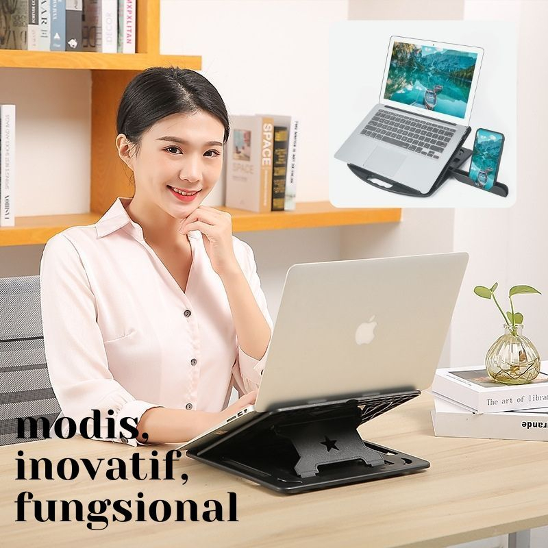 Jual Dudukan Penyangga Laptop Stand Holder Laptop & Dudukan HP Inovatif ...