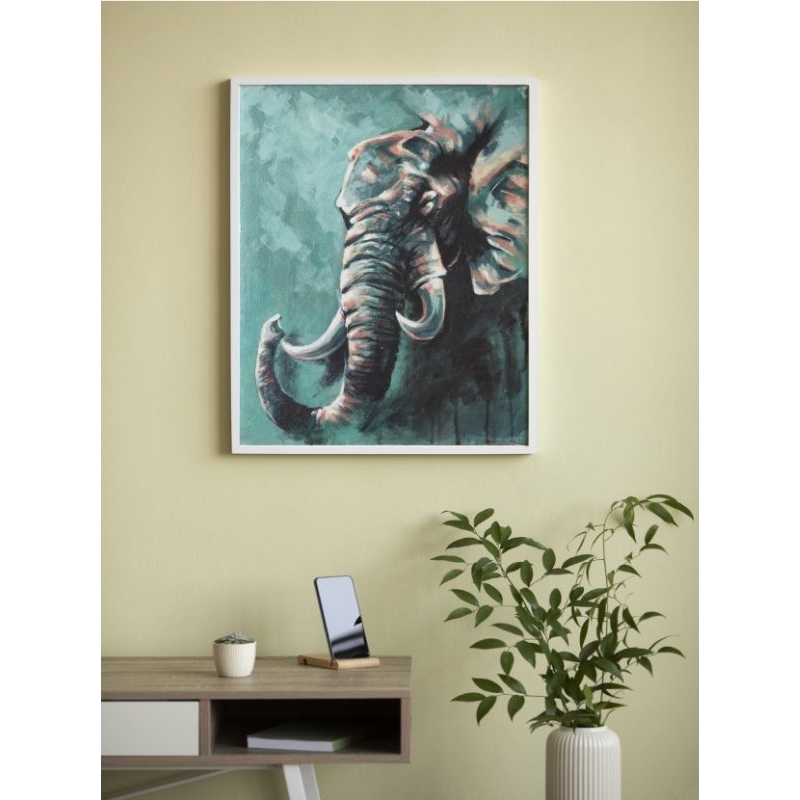 Jual Lukisan Gajah Semi Abstrak | Lukisan Tangan Asli ukuran 60x40cm ...