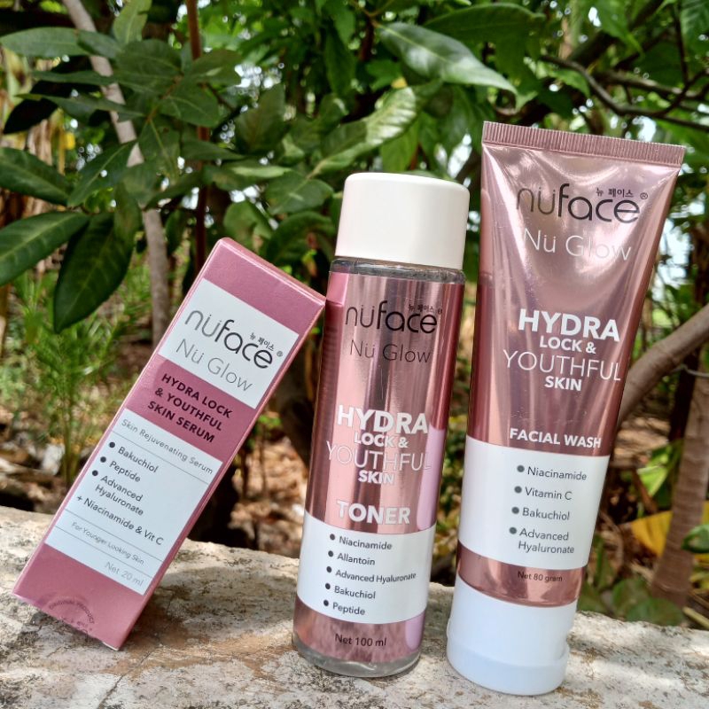 Jual skincare fuji nuface nuglow 3in1(toner,serum, facial wash ...