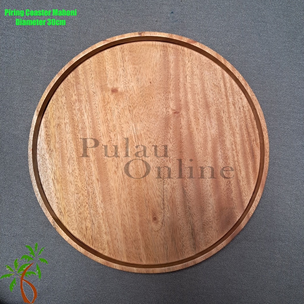Jual Pulau Online Piring Coaster Kayu mahoni - mahogany wood plate ...