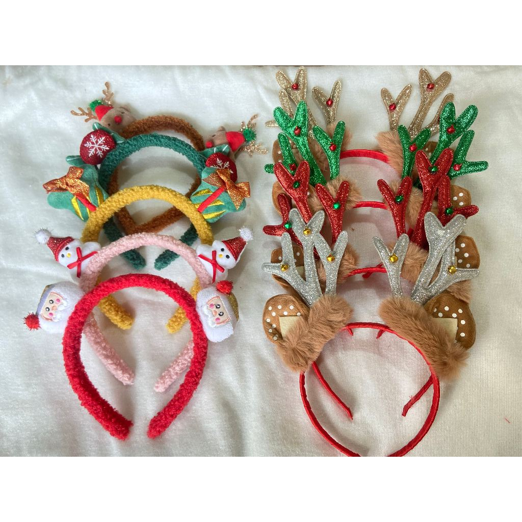 Jual Bando Natal Rusa Santa Snowman Permen Present | Christmas Headband ...