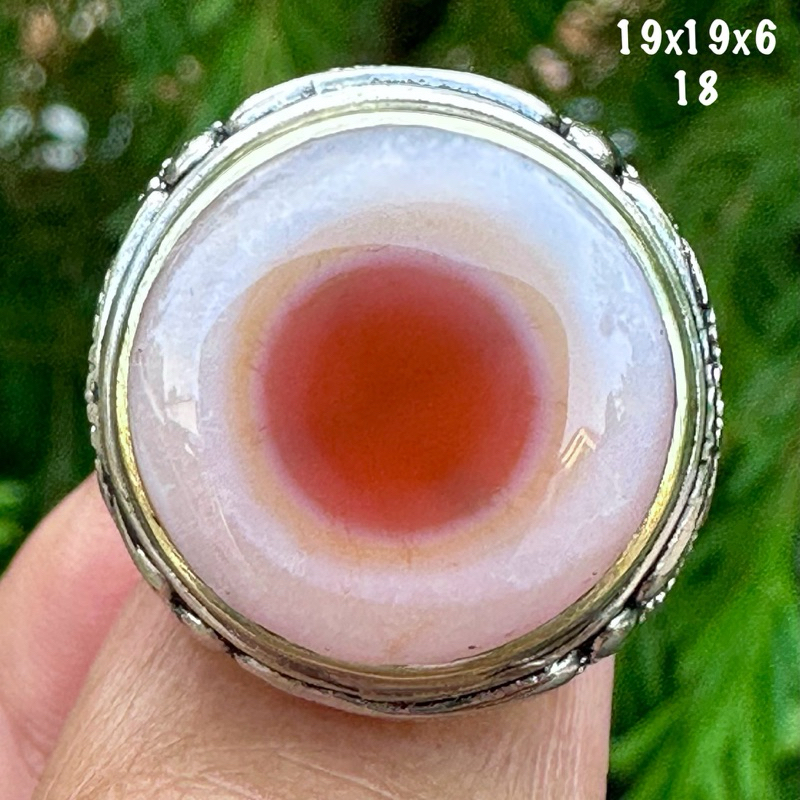 Jual Cincin Batu Akik Natural Yaman Puser Merah Putih Kristal (asli ...