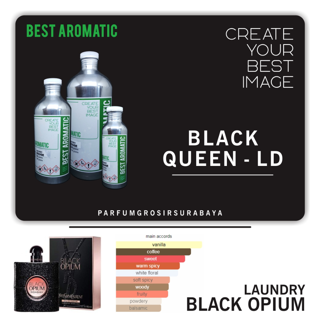 Jual Bibit Parfum Laundry | BLACK QUEEN - LD | Black Opium | Best Aromatic | 1Kg Segel | Shopee ...
