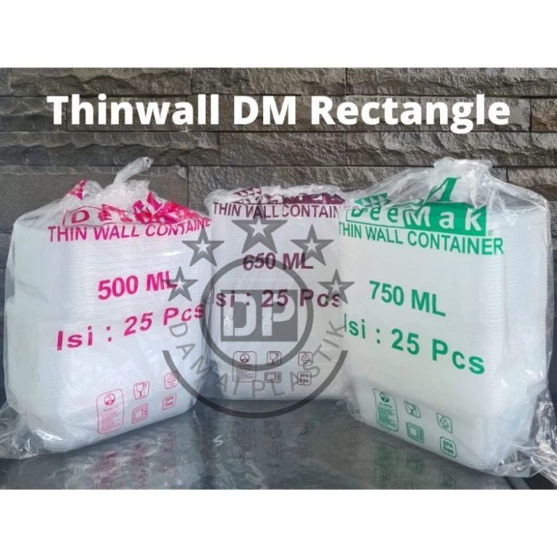 Jual THINWALL DM 500ml 650ml 750ml 1000ml Kotak Food Container Tempat ...