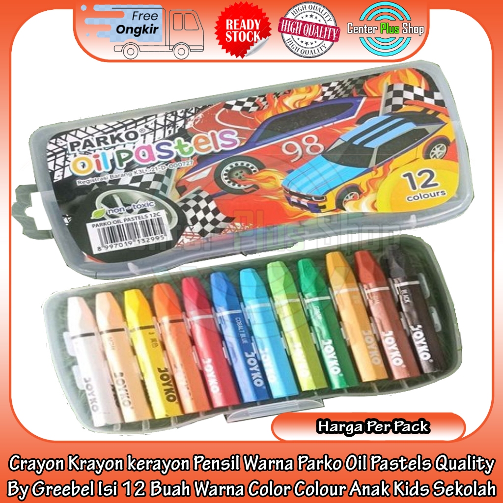 Jual Krayon Putar Crayon Parko Oil Pastels Quality By Greebel Isi 12 ...