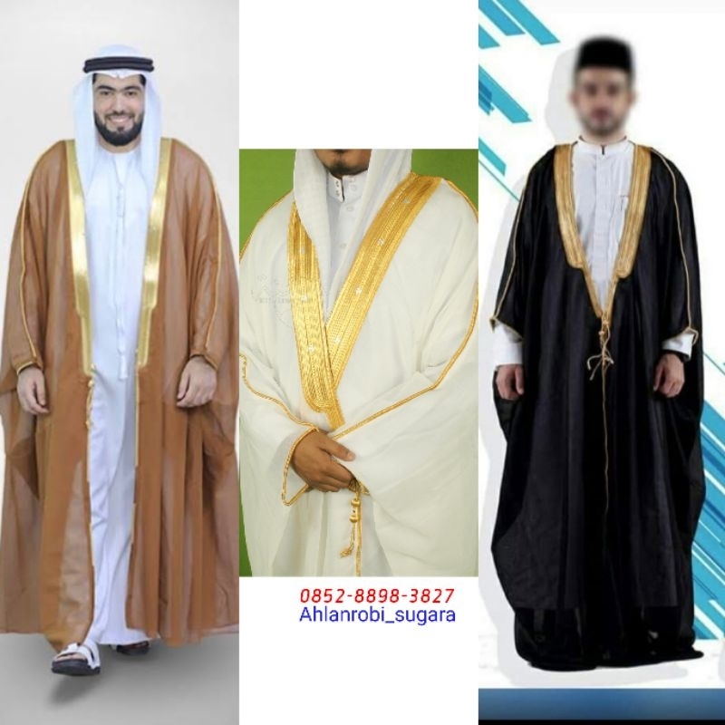 Jual Luaran jubah raja salman bisht Mislah Jubah Imam Original import ...