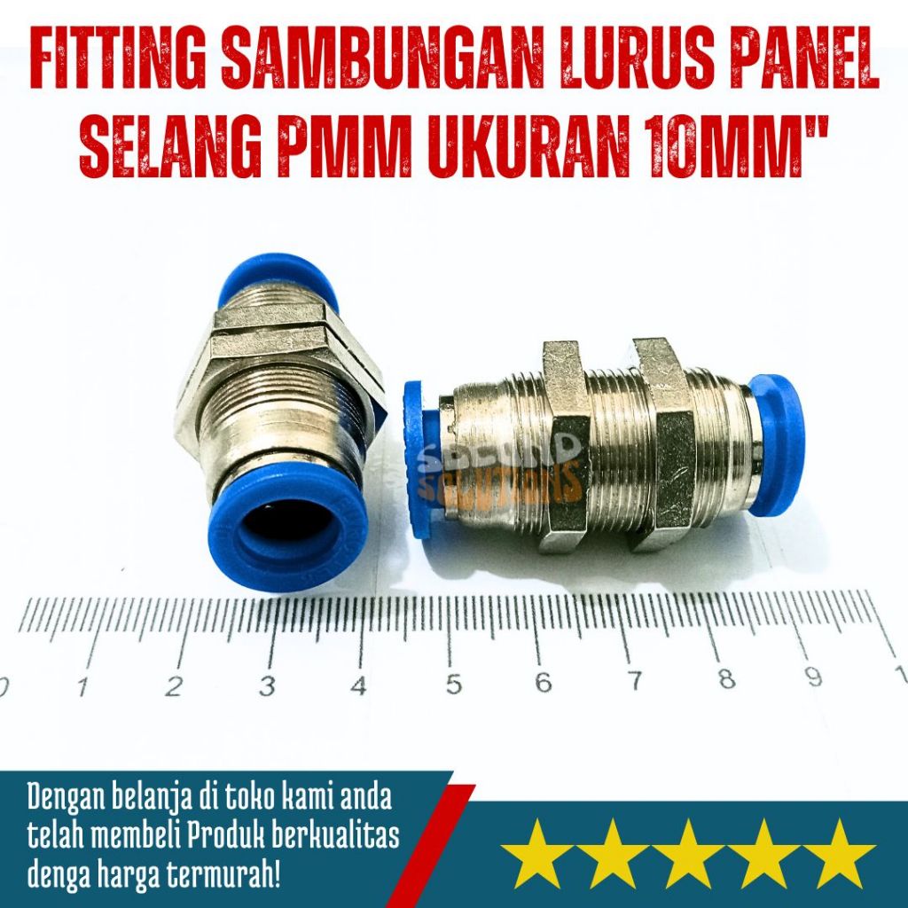 Jual Grosir Fitting Pneumatic SAMBUNGAN BULKHEAD PANEL UNION PU SELANG ...