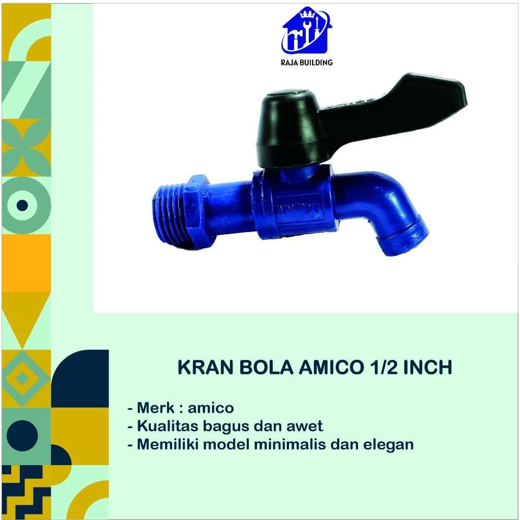 Jual Kran Bola Amico 1/2 Inch / Kran Dapur / Kran Kamar Mandi / kran ...