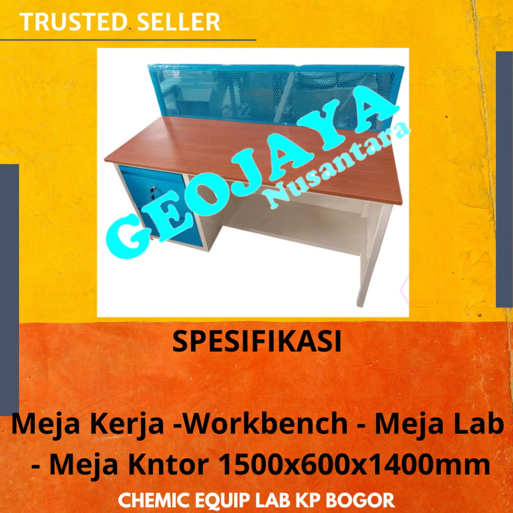 Jual Meja Kerja -Workbench - Meja Lab - Meja Kantor 1500x600x1400mm ...