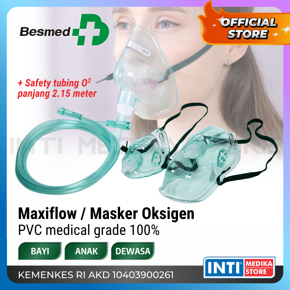 Jual BESMED - Maxiflow Bayi / Anak / Dewasa | Masker Oksigen | Oxygen ...