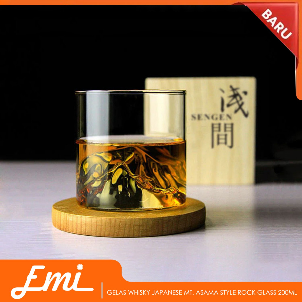 Jual Gelas Whisky Japanese Mt. Asama Style Rock Glass Gelas Wine Aesthetic | Shopee Indonesia