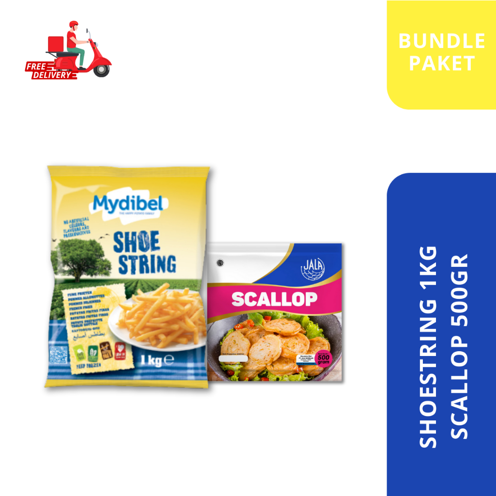 Jual Kentang Mydibel Shoestring 1kg & Scallop 500gr | Shopee Indonesia