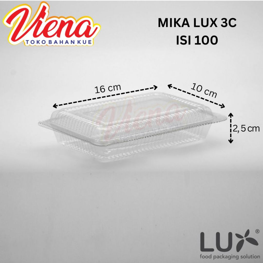 Jual Mika LUX 3C isi 100 / Mika Plastik Kotak / Mika Bening | Shopee ...