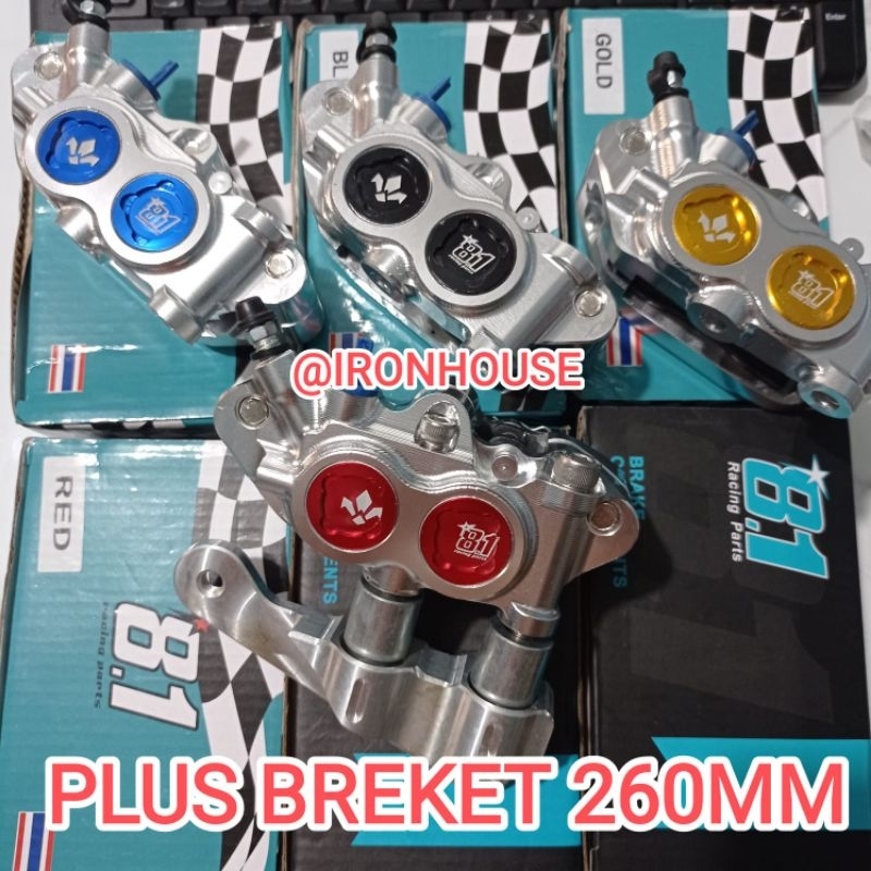 Jual Kaliper monoblok 4 piston dan 2 piston plus breket 220mm & 260mm beat vario scoopy genio ...