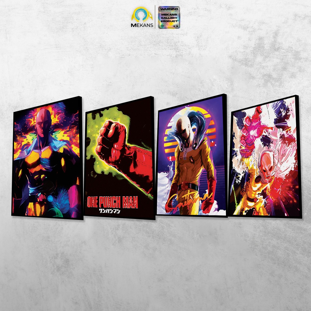 Jual MEKANS - 30x40 cm ONE PUNCH MAN SAITAMA ANIME Frame Block Hiasan ...