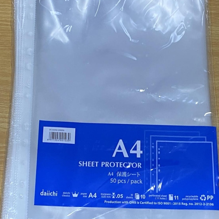 Jual Daiichi PP Pocket File Sheet Protector Size A4 Isi 50 Lembar ...
