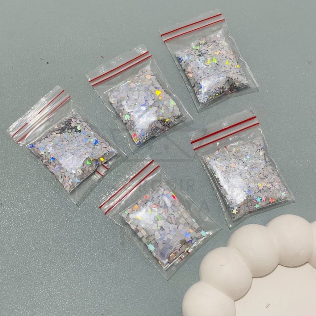 Jual Glitter Hologram Shaped 3gr 3 GR Gliter Holo Accessories Warna ...