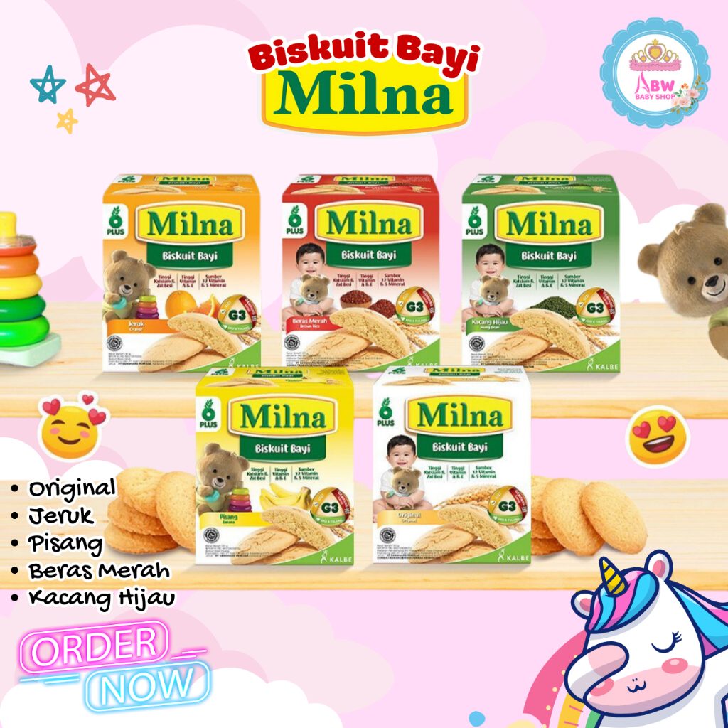 Jual Milna Biskuit Bayi Sehat 6+ 130GR Camilan Snack Biscuit All Varian ...