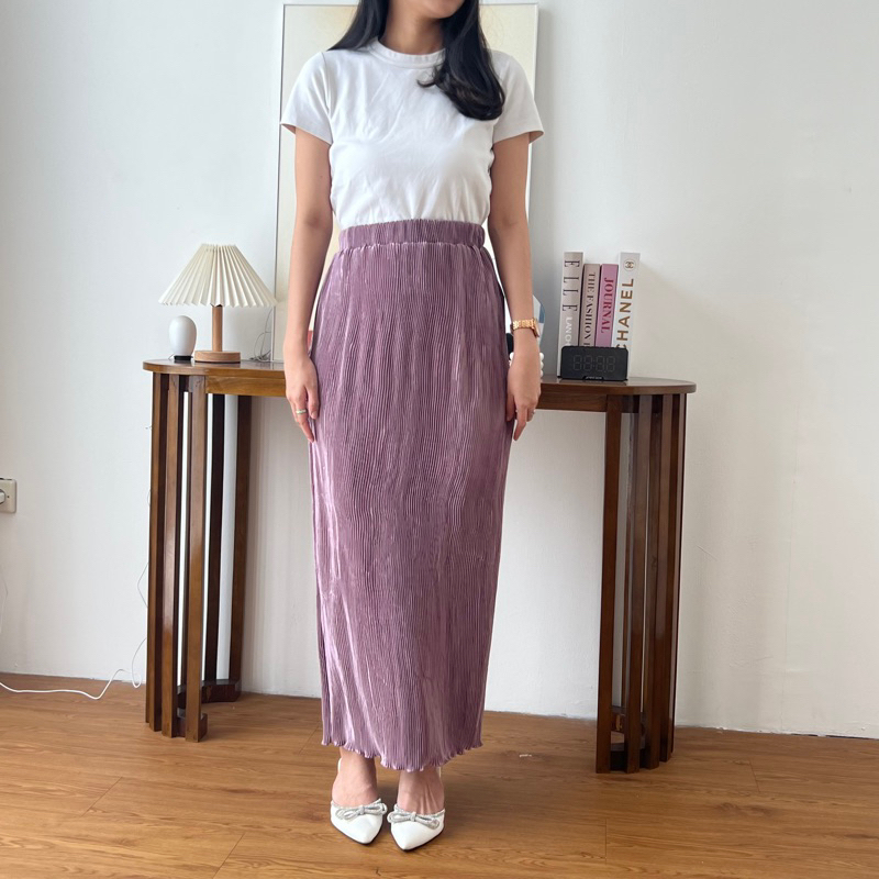 Jual Hoolaqueen - Wavy Pleats Skirt - Rok Plisket Premium - Rok Plisket ...