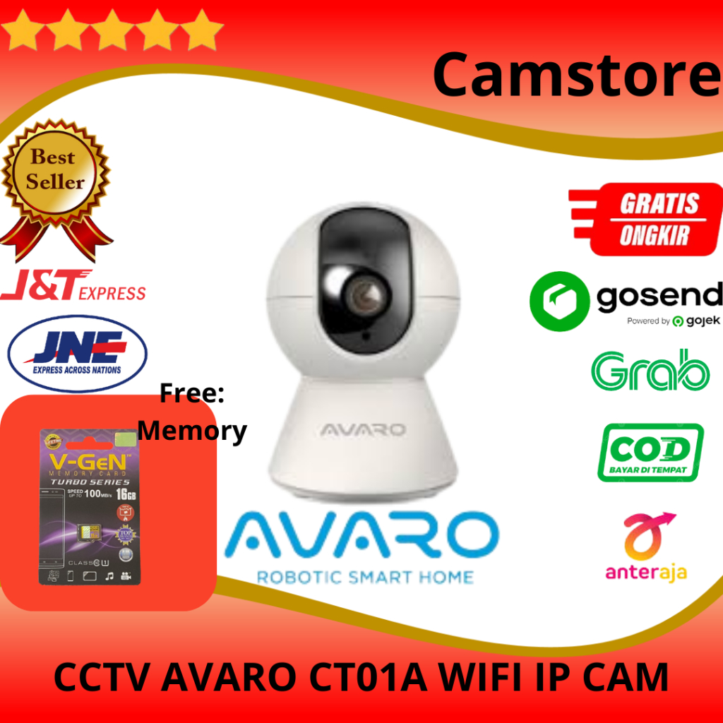 Jual AVARO Smart CCTV WIFI IP Camera CCTV Indoor 2MP PTZ/AVARO Smart Indoor PTZ IP Camera CCTV ...