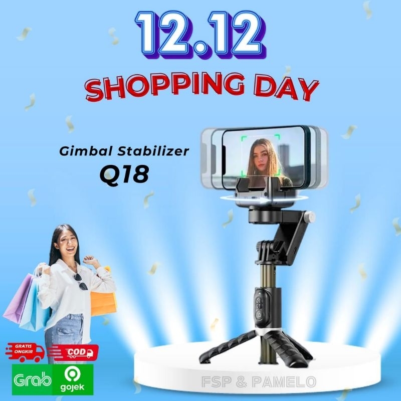 Jual FSPELEKTRONIK Gimbal Q18 Stabilizer Handphone Smart Tracking 360 ...