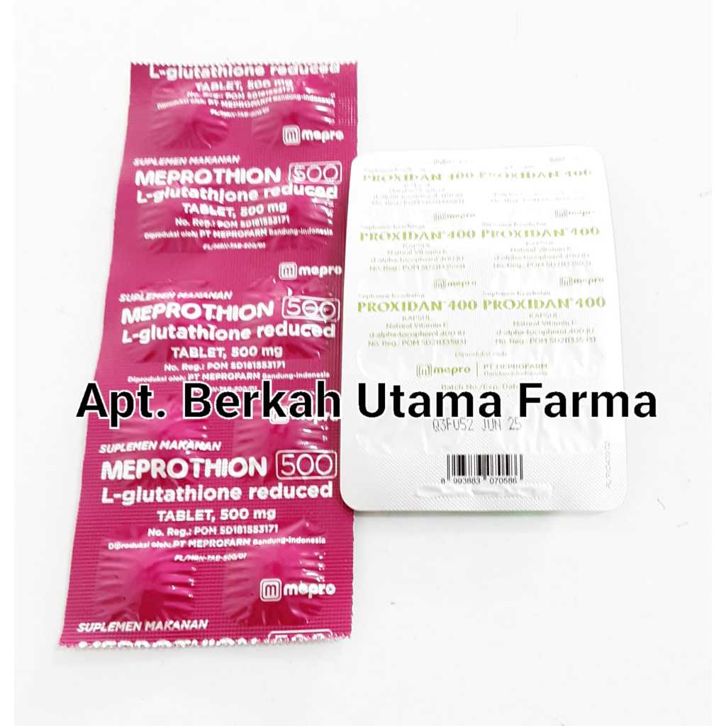 Jual Paket Bundling Meprothion 500 mg & Proxidan 400 IU Per Strip Isi ...