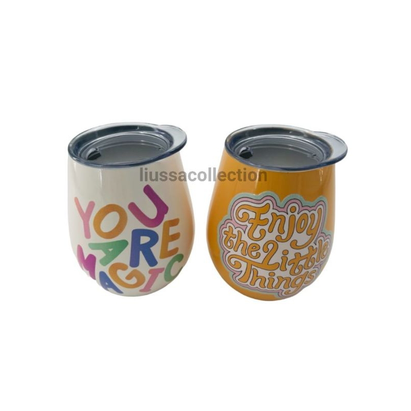 Jual Mug Miniso - Letter Series Stainless Steel Water Bottle (550ml ...