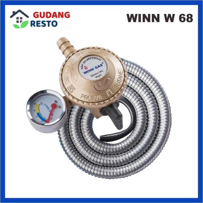Jual COD PAKET Selang dan Regulator Gas LPG WINN W 68 M / W 228 M / W 418 M / W 998 M Flexi ...
