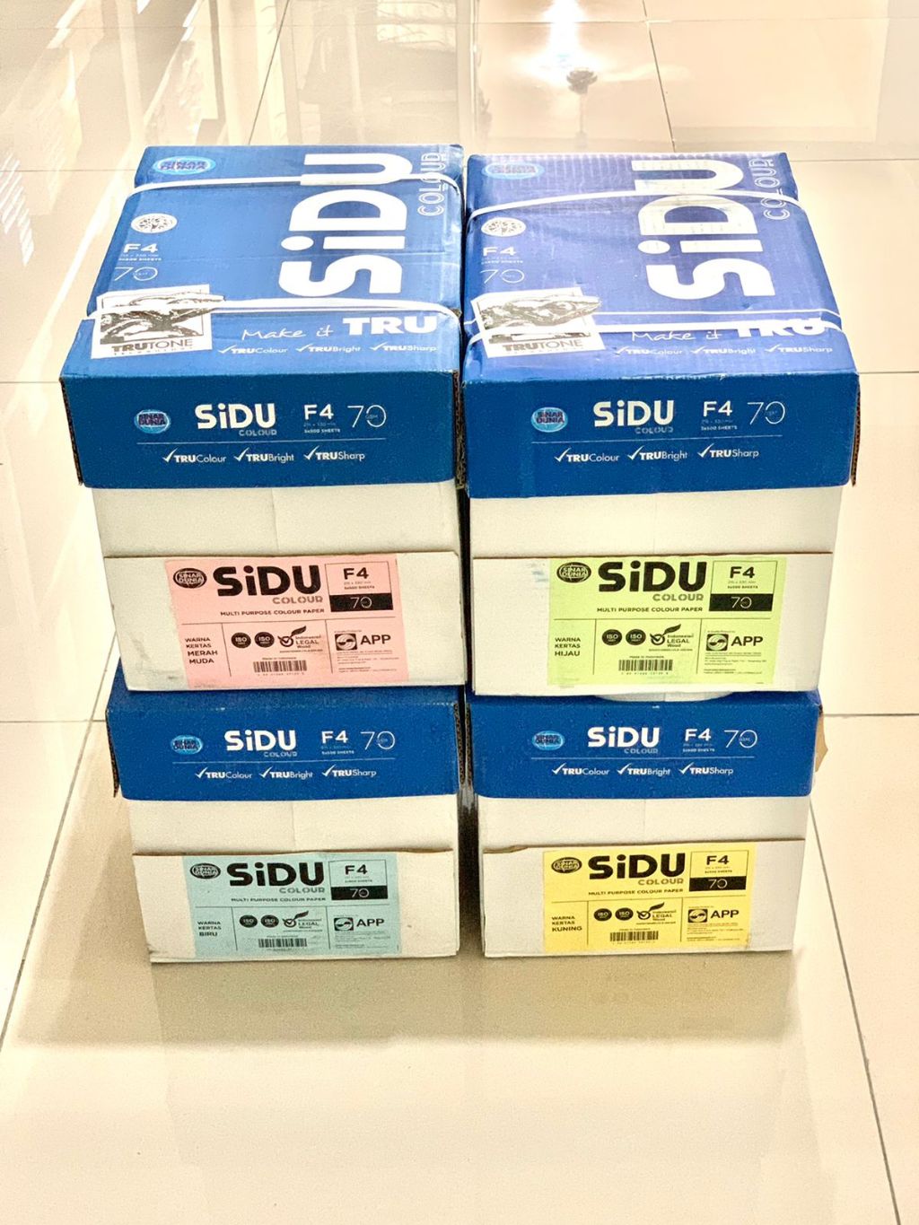 Jual Per Karton SIDU Sinar Dunia F4 70gr Kertas Warna/ Color Paper ...
