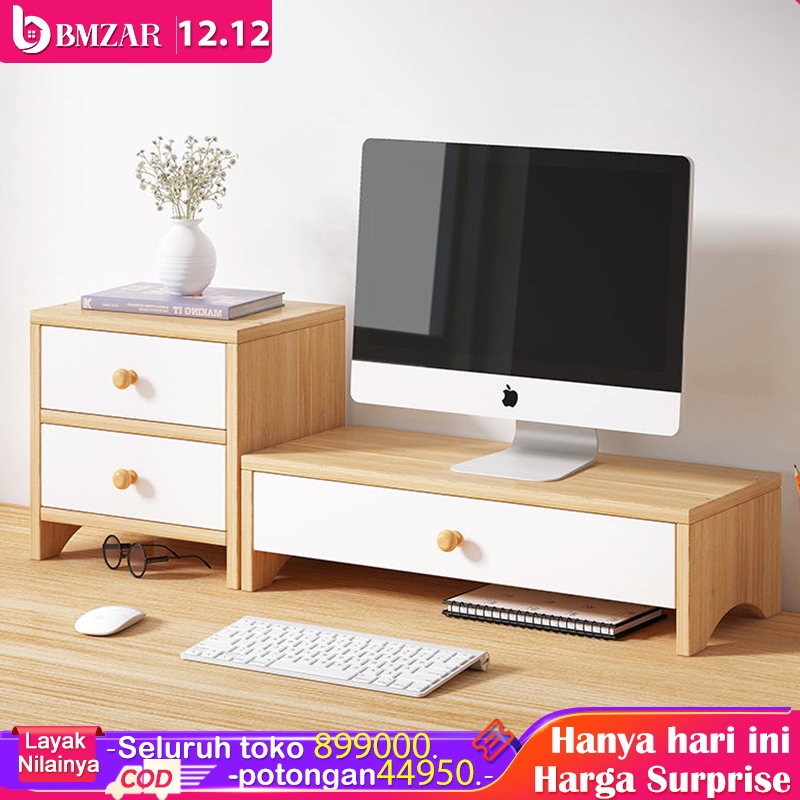 Jual Table Rack Desk Organizer Rak Meja Serbaguna Rak Buku Kayu Meja ...