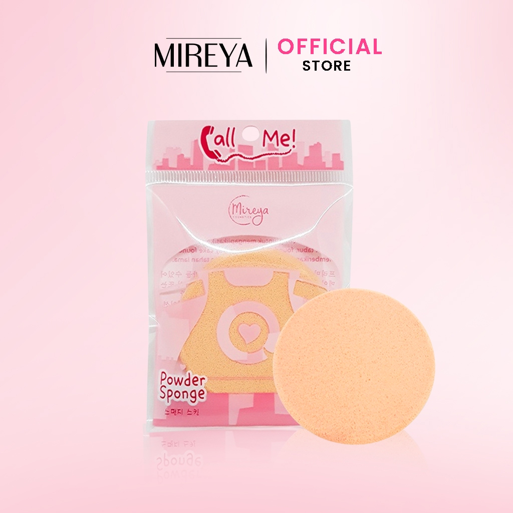 Jual Mireya PREMIUM Powder Sponge Bulat Coklat (Call Me) - Round Sponge ...