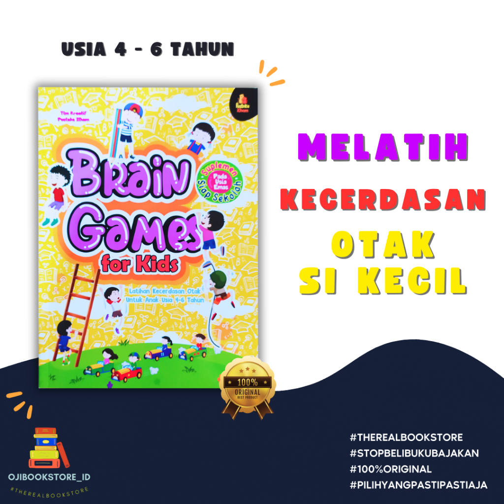 Jual BUKU ANAK - BUKU ANAK TK PAUD - BRAIN GAMES FOR KIDS LATIHAN ...
