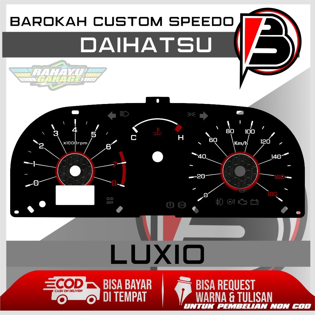 Jual papan speedometer custom luxio panel spido meter custom luxio ...