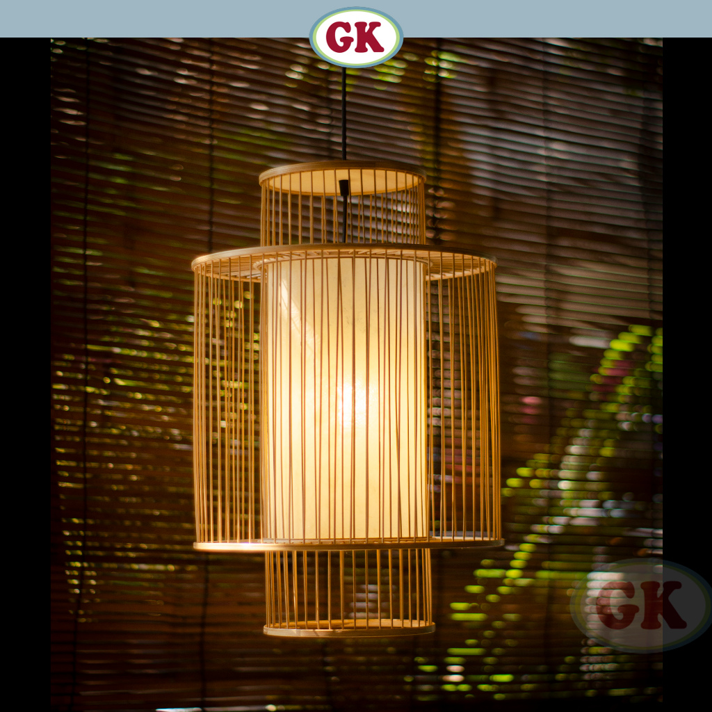 Jual Lampu gantung Bambu / Lampu hias bambu JJ101 d35 | Shopee Indonesia