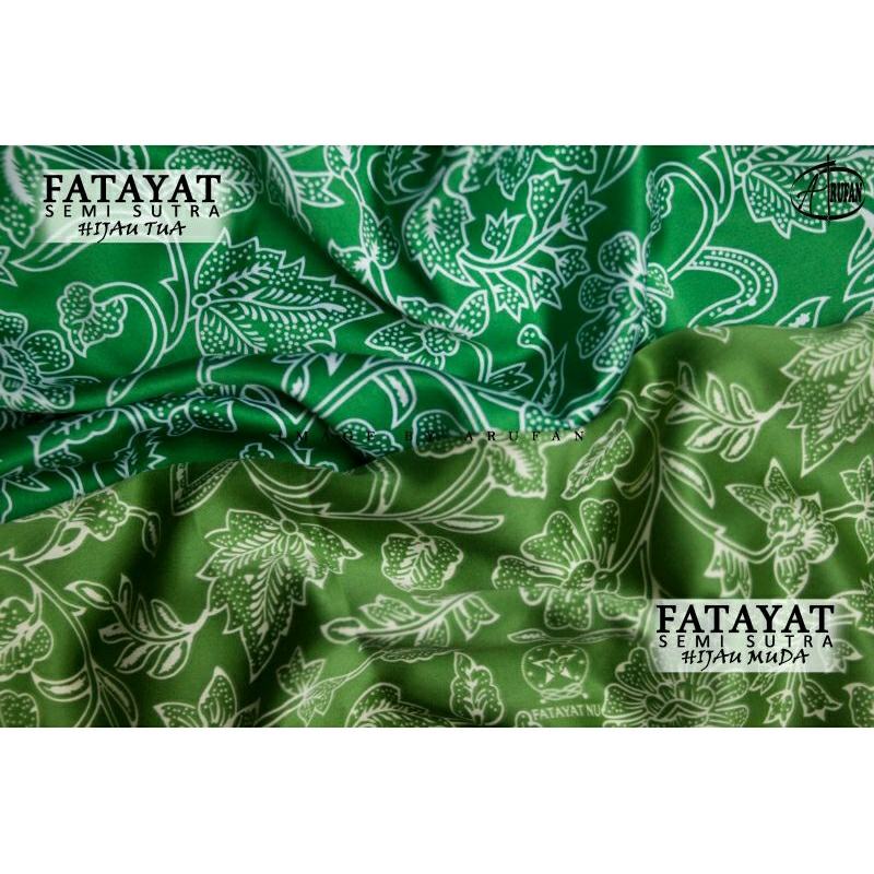 Jual Batik Fatayat semi sutra warna hijau tua dan hijau muda | Shopee ...