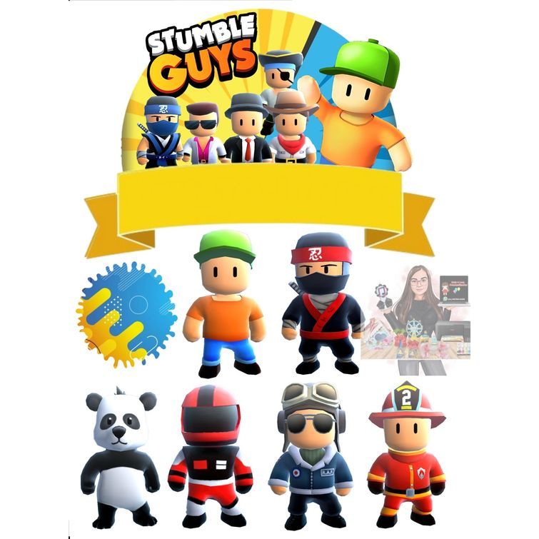 Jual stumble guys/Topper Cake Happy Birthday Bisa Request Nama dan umur ...