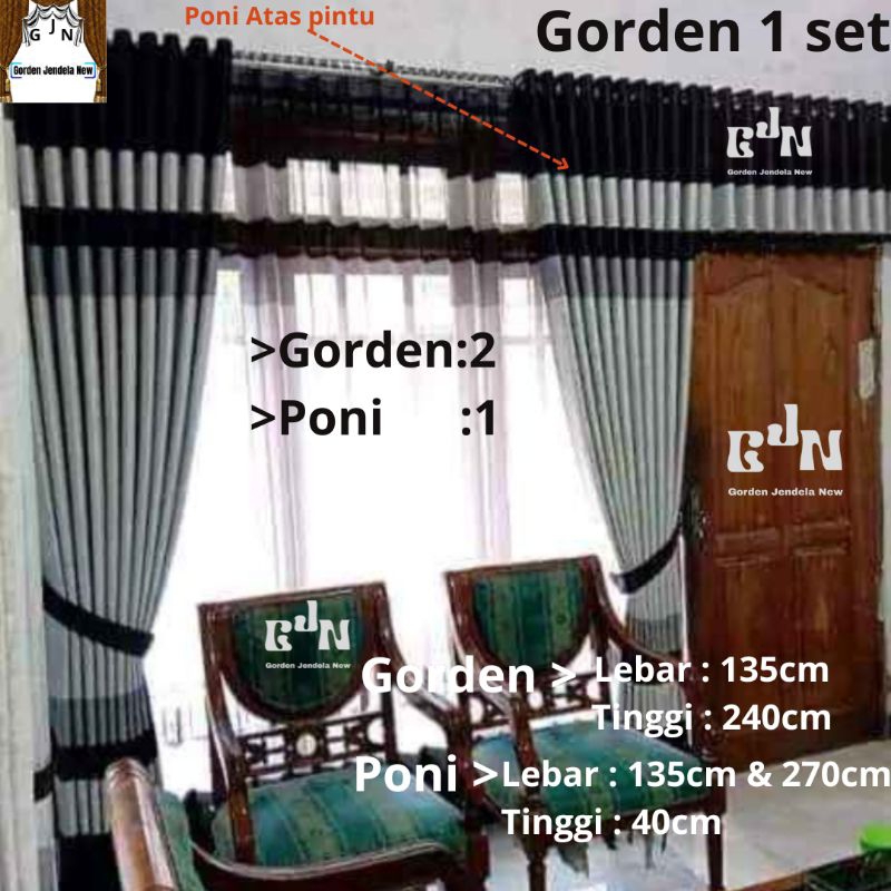 Jual PAKET 2 GORDEN 1 PONI HORDENG JENDELA PREMIUM KORDEN PINTU ...