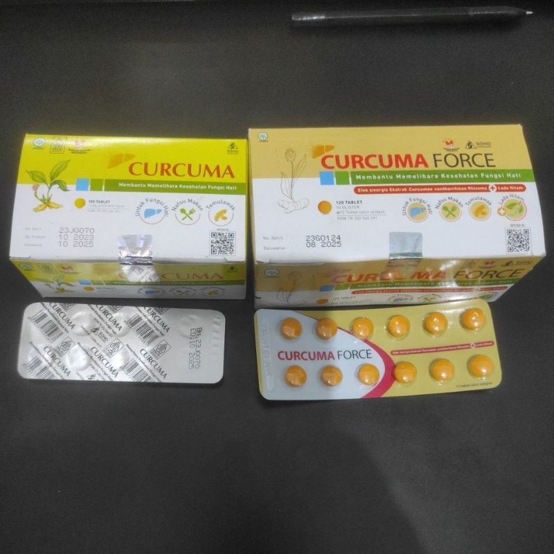 Jual CURCUMA TAB 20mg | CURCUMA FORCE [harga per strip] | Shopee Indonesia