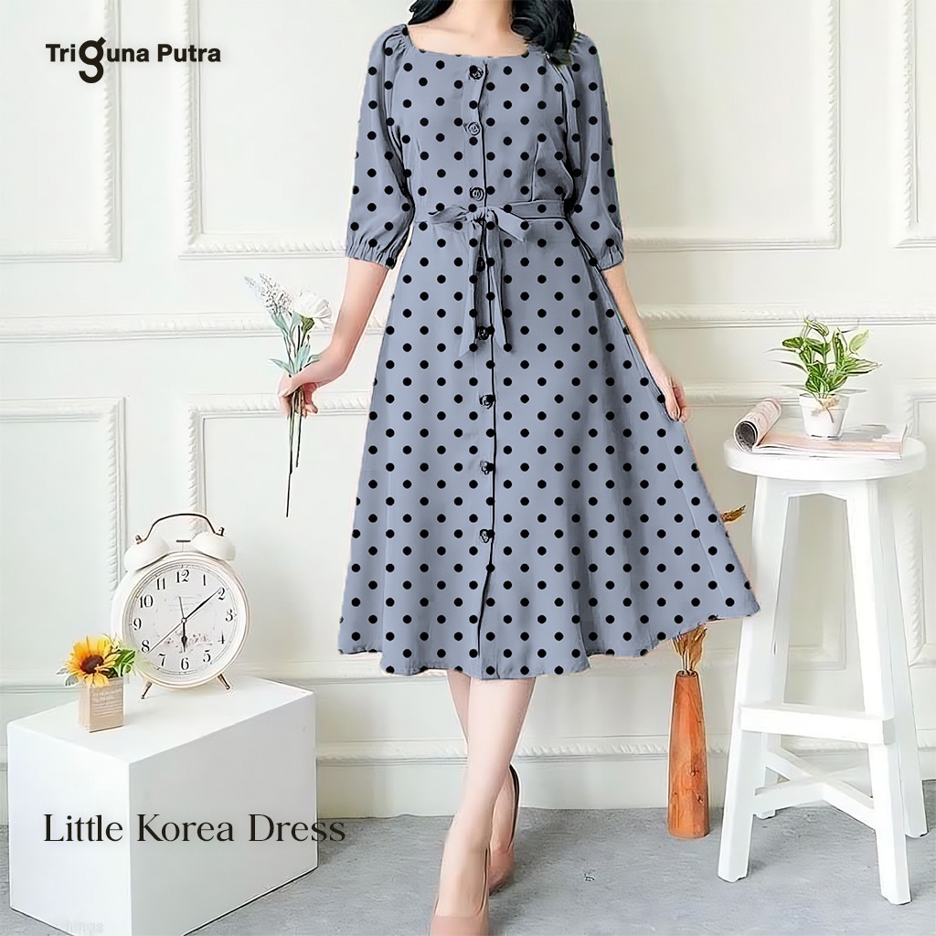 Jual Dress kancing Depan Dress Bumil kancing Depan Tali Samping Baju ...