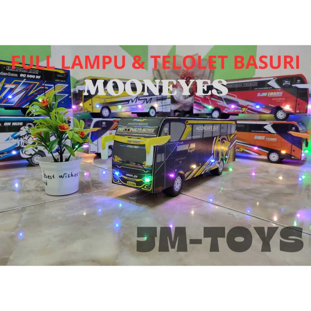 Jual MINIATUR MAINAN MOBIL BUS TELOLET BASURI MOONEYES TUNGGAL JAYA ...