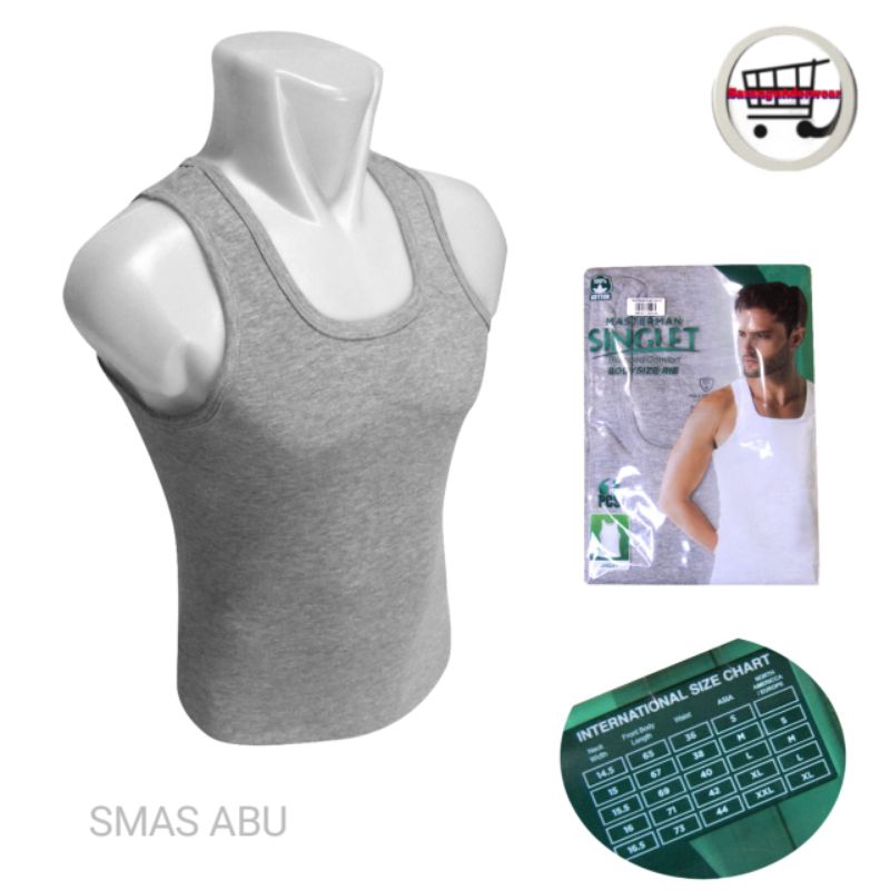 Jual MASTERMAN Kaos Dalam singlet Pria Abu Isi 1Pcs | Shopee Indonesia