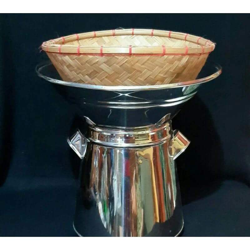 Jual Seeng dangdang stainless uk 5 liter beras + kukusan bambu | Shopee ...