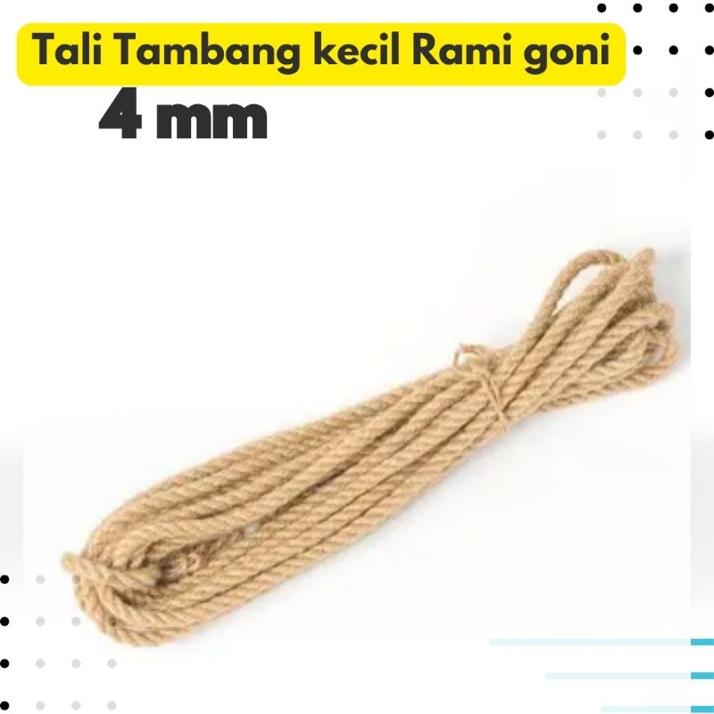 Jual Tali Tambang kecil Rami Goni 4mm Permeter Tali Tampar Tali Manila ...