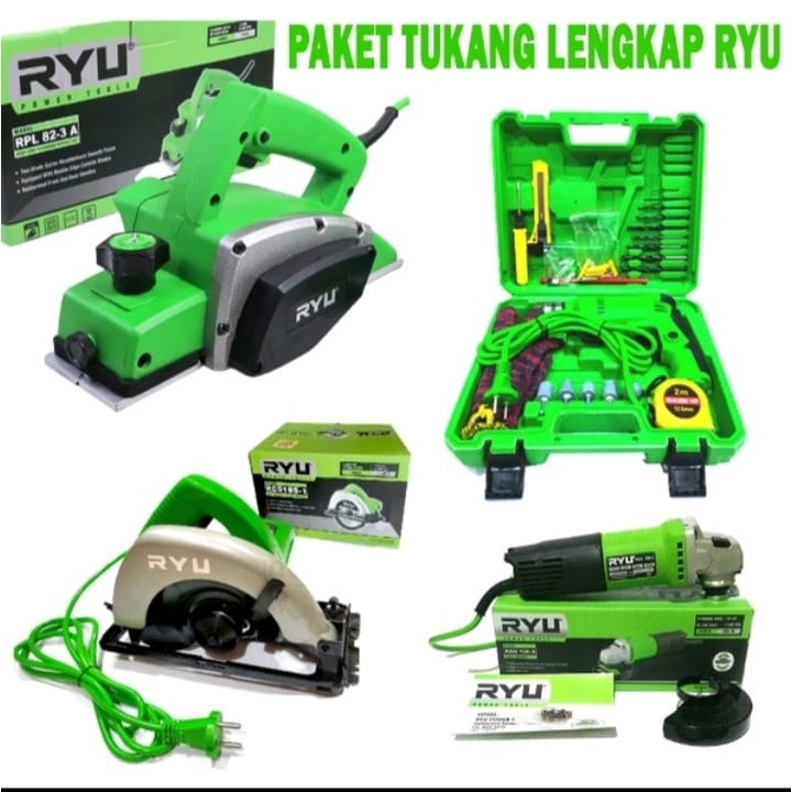 Jual badge PROMO PAKET TUKANG KAYU ALL RYU !!! Mesin Gerinda Ryu + Mesin Bor 10mm Variable RYU ...