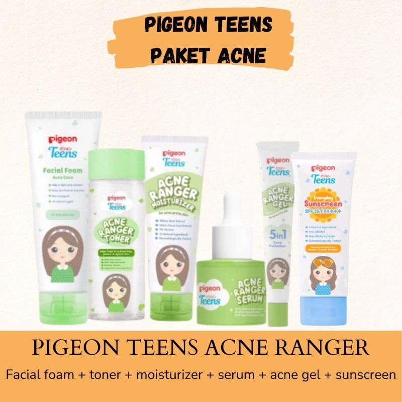 Jual [ISI 6] Pigeon Teens Acne Ranger 1 Paket Lengkap Skincare Remaja ...
