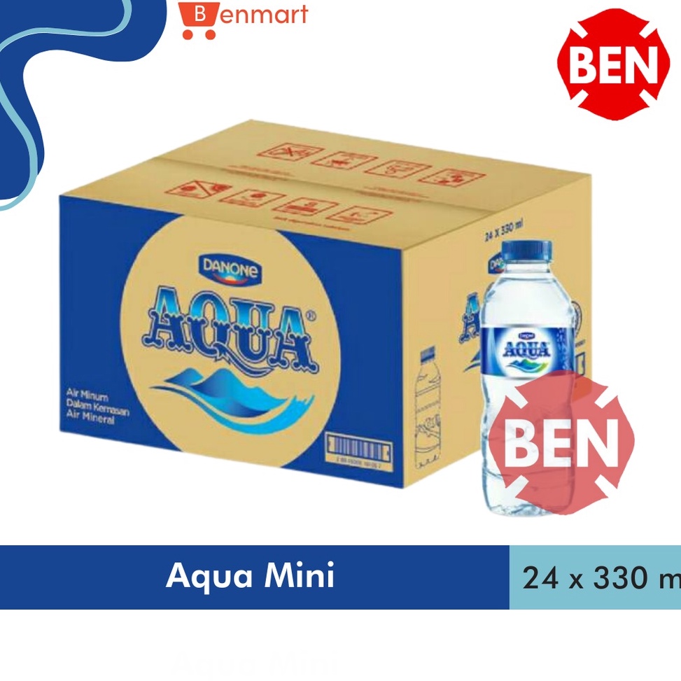Jual ??YZT Aqua Mini 330ml 330 ml 1 Dus 24 Botol Pcs - Air Mineral Kecil Murah Terlaris ...