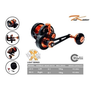 Jual Team Kamikaze Reel Pancing Xtreme Jigger LX3 RX3 8+1Bb Overhead Light Series Narrow One ...